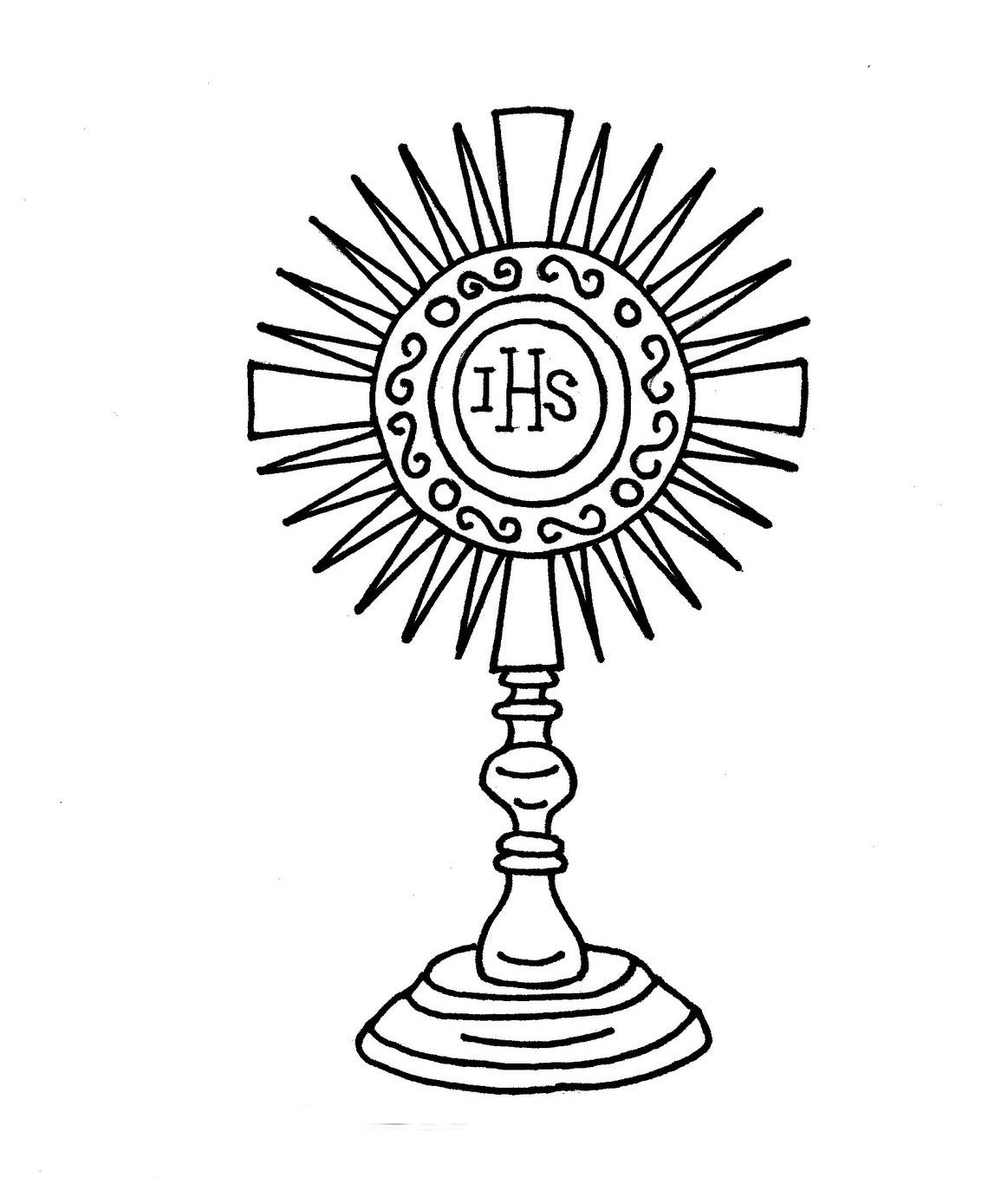Online coloring book: Coloring book little monstrance - Drukuj ...